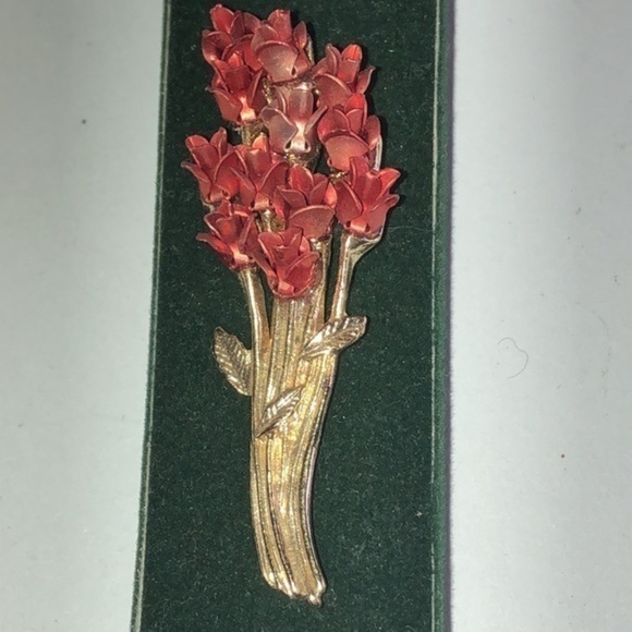 Vintage | Jewelry | Vintage New In Box Dm 97 Signed Gold Tone Pink ...